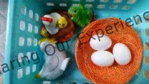 Chicken Sensory Bin -Learning Activity for Kids - Sharing Our Experiences
