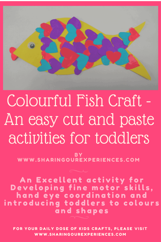 Colourful Fish using Hearts - Cut and Paste Activity For Kids - Sharing ...