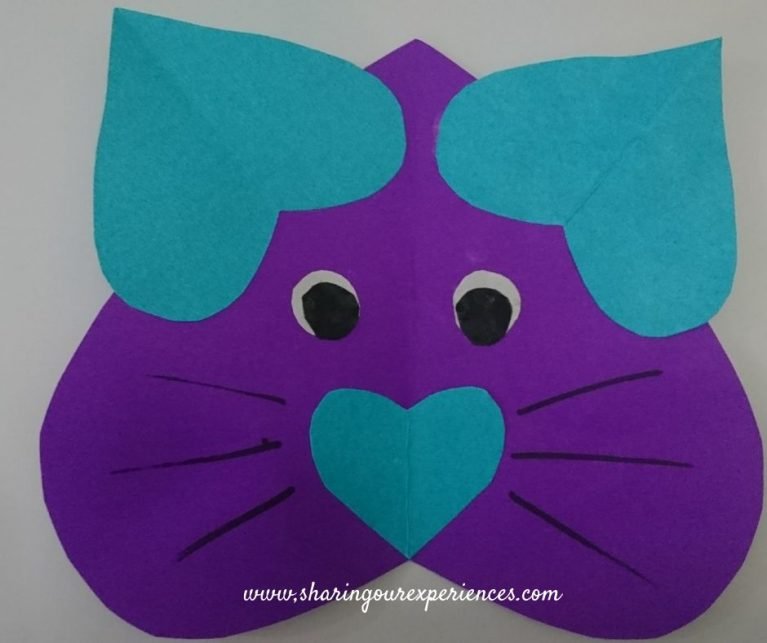 DIY Meow Meow Cat Using Hearts - Sharing Our Experiences