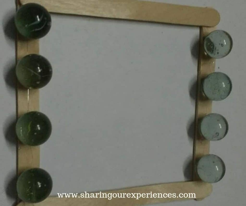 Lamp with Popsicle Sticks and Marbles - Sharing Our Experiences