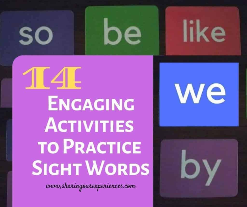 Fun and easy ways to Practice Sight Words at home - NO prep activities ...