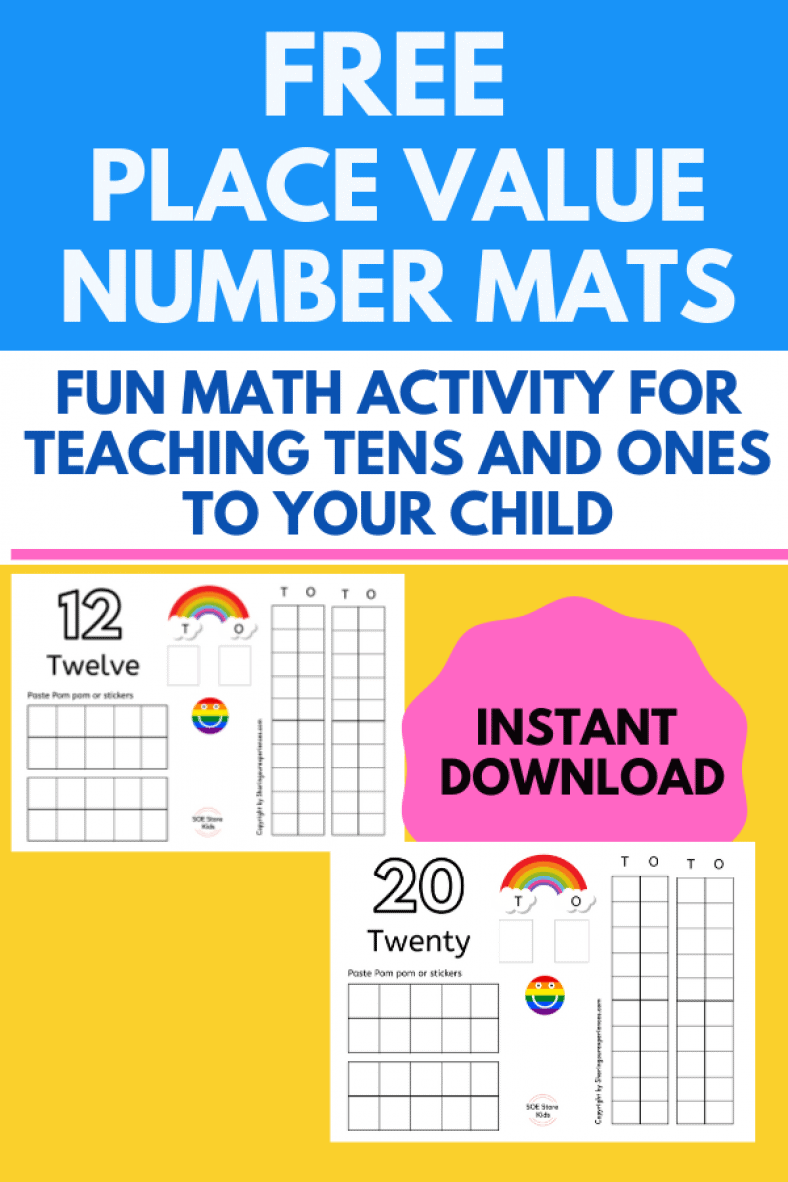 Free printable Number mats 9-20 pdf - Great for teaching Tens and Ones ...