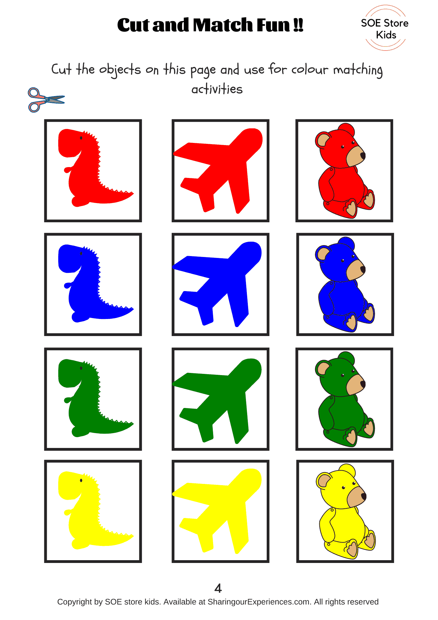 Free Colors matching activities for toddlers printable pdf - Sharing ...