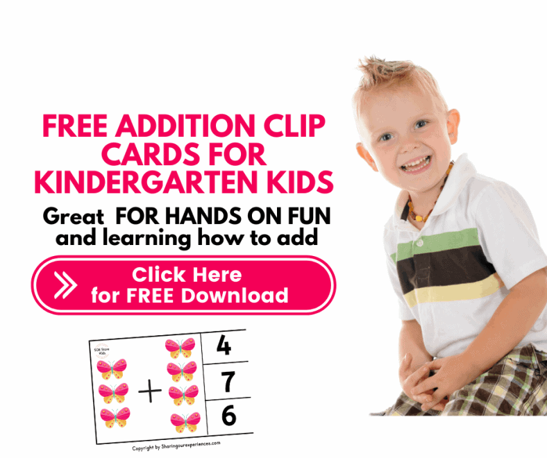 Free addition clip cards for Kindergarten kids - Great for beginners ...
