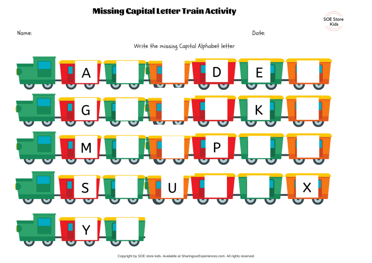 FREE Missing letter worksheets pdf for kids - Teach letter sequencing ...
