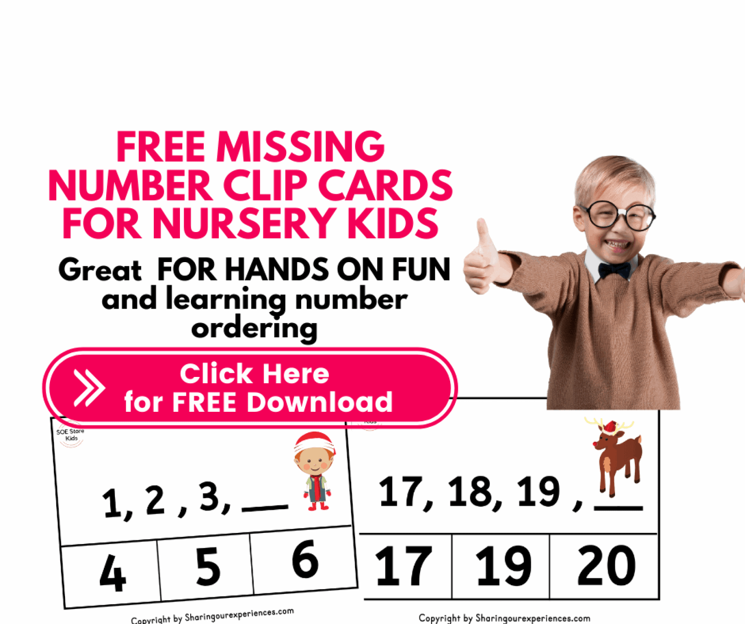 Free Printable Missing Number Worksheets 1-20 Clip Cards for What Comes ...