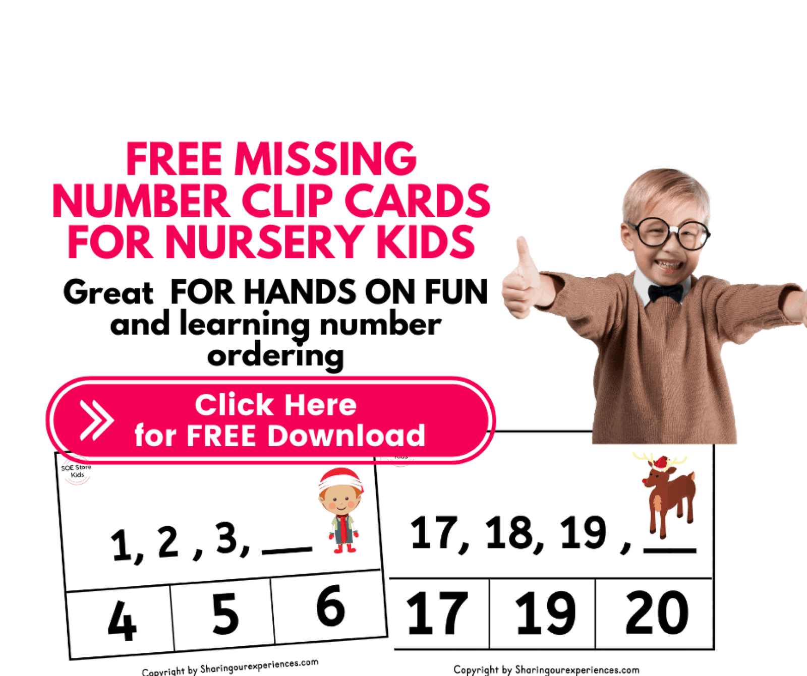 Free Printable Missing Number Worksheets 1-20 Clip Cards for What Comes ...