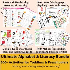 Learning the Alphabet bundle - Alphabet activities for toddlers and ...