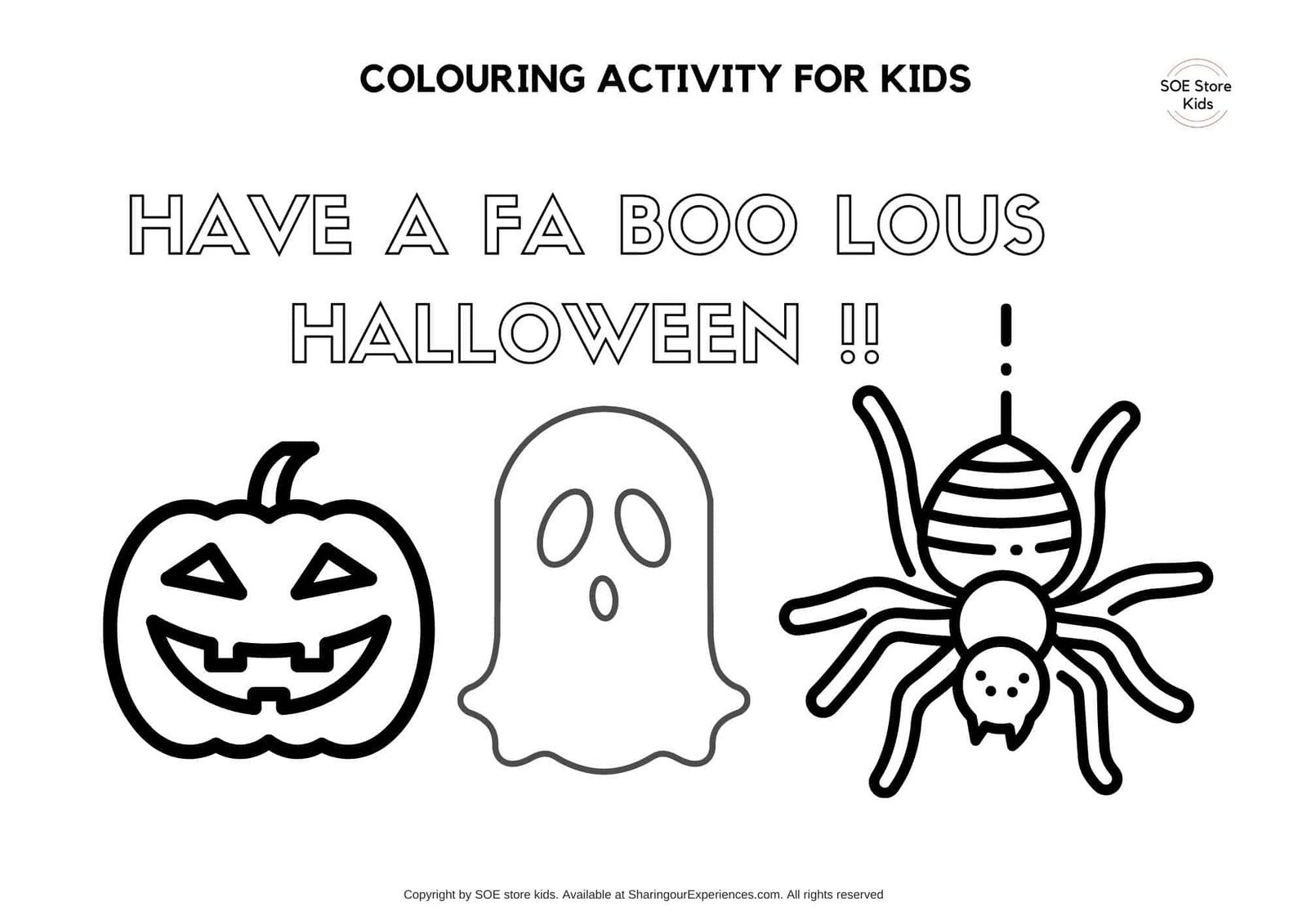Free Halloween Coloring Pages pdf Printable - Sharing Our Experiences