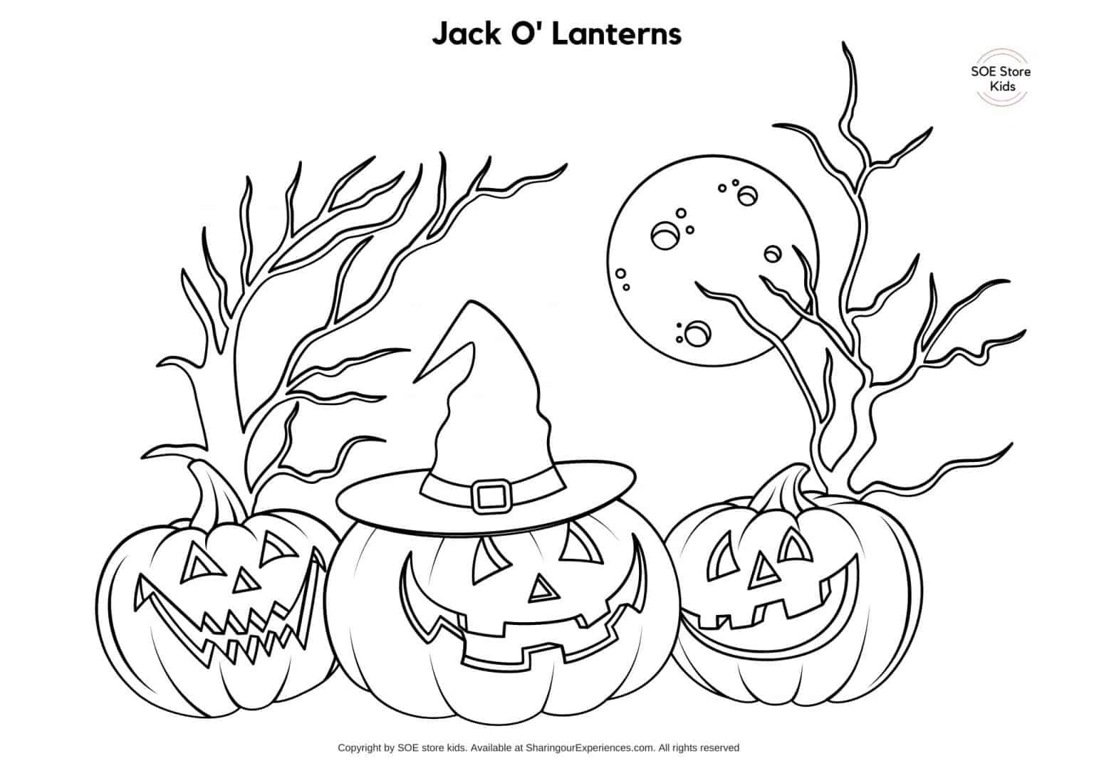 Free Halloween Coloring Pages pdf Printable - Sharing Our Experiences
