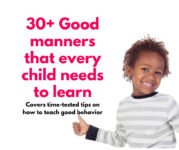 30+ Good manners for kids that every child should learn (includes time ...