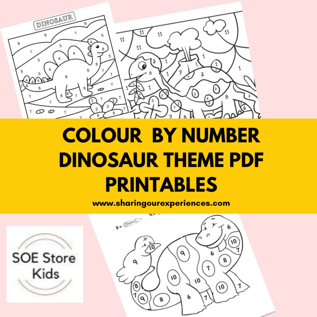 Free Printable Dinosaur Color by Number Printable worksheets for Fun ...