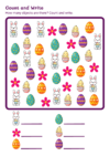Counting Bunnies and Easter eggs: Free Easter Math Worksheet for Kids ...