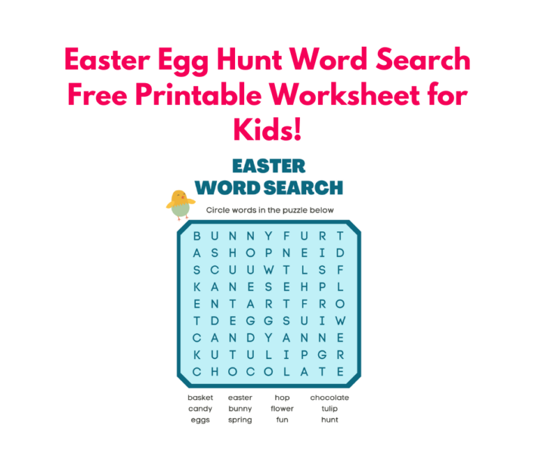Easter Egg Hunt Word Search: A Fun and Free Printable Worksheet for ...
