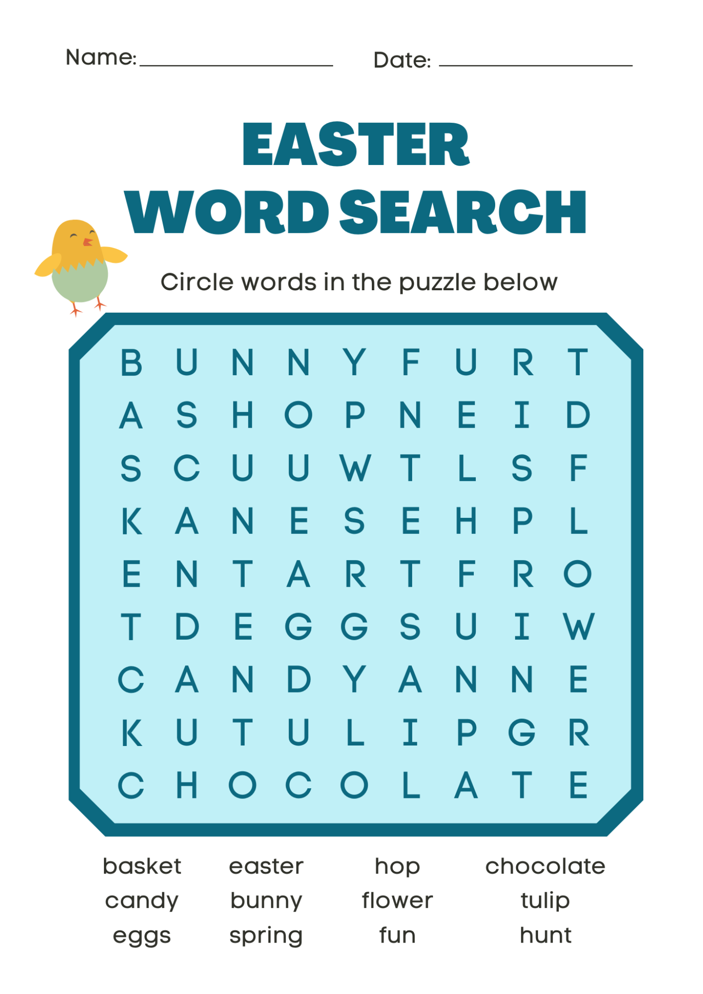 Easter Egg Hunt Word Search: A Fun and Free Printable Worksheet for Kids!