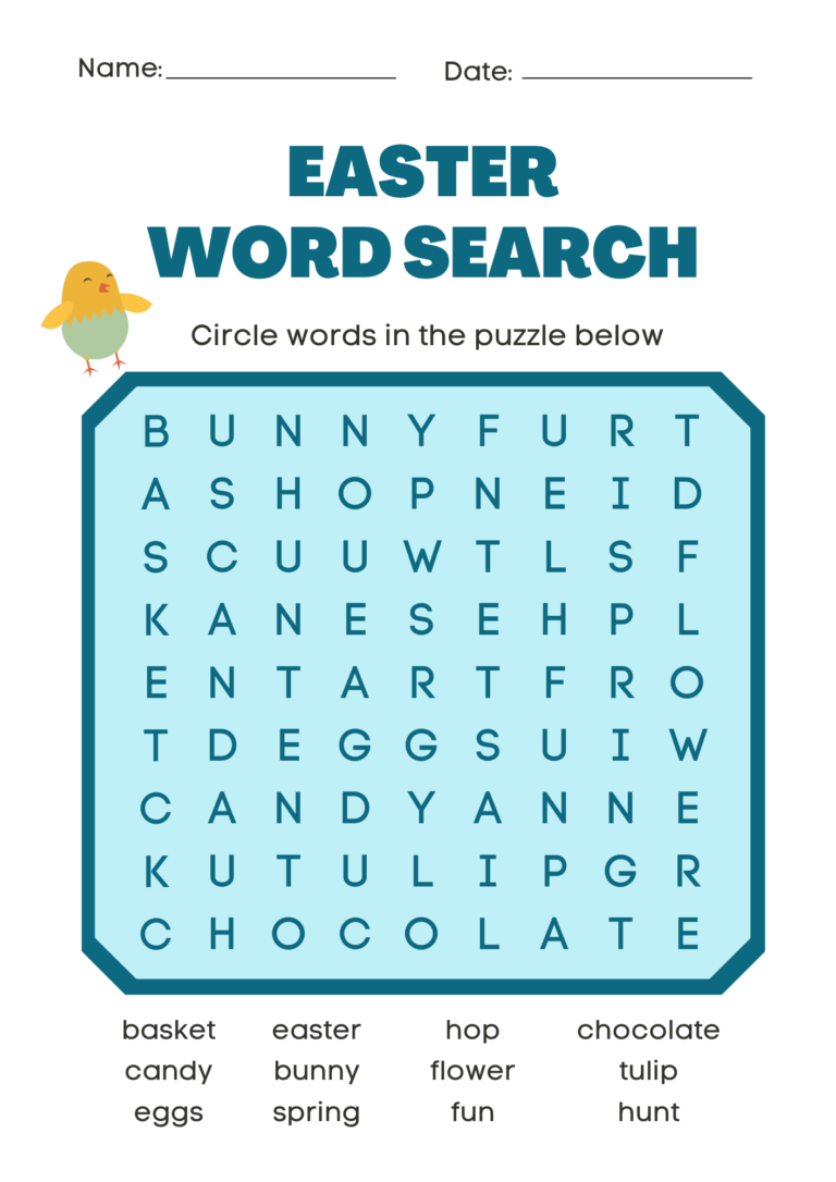 Easter Egg Hunt Word Search: A Fun and Free Printable Worksheet for Kids!