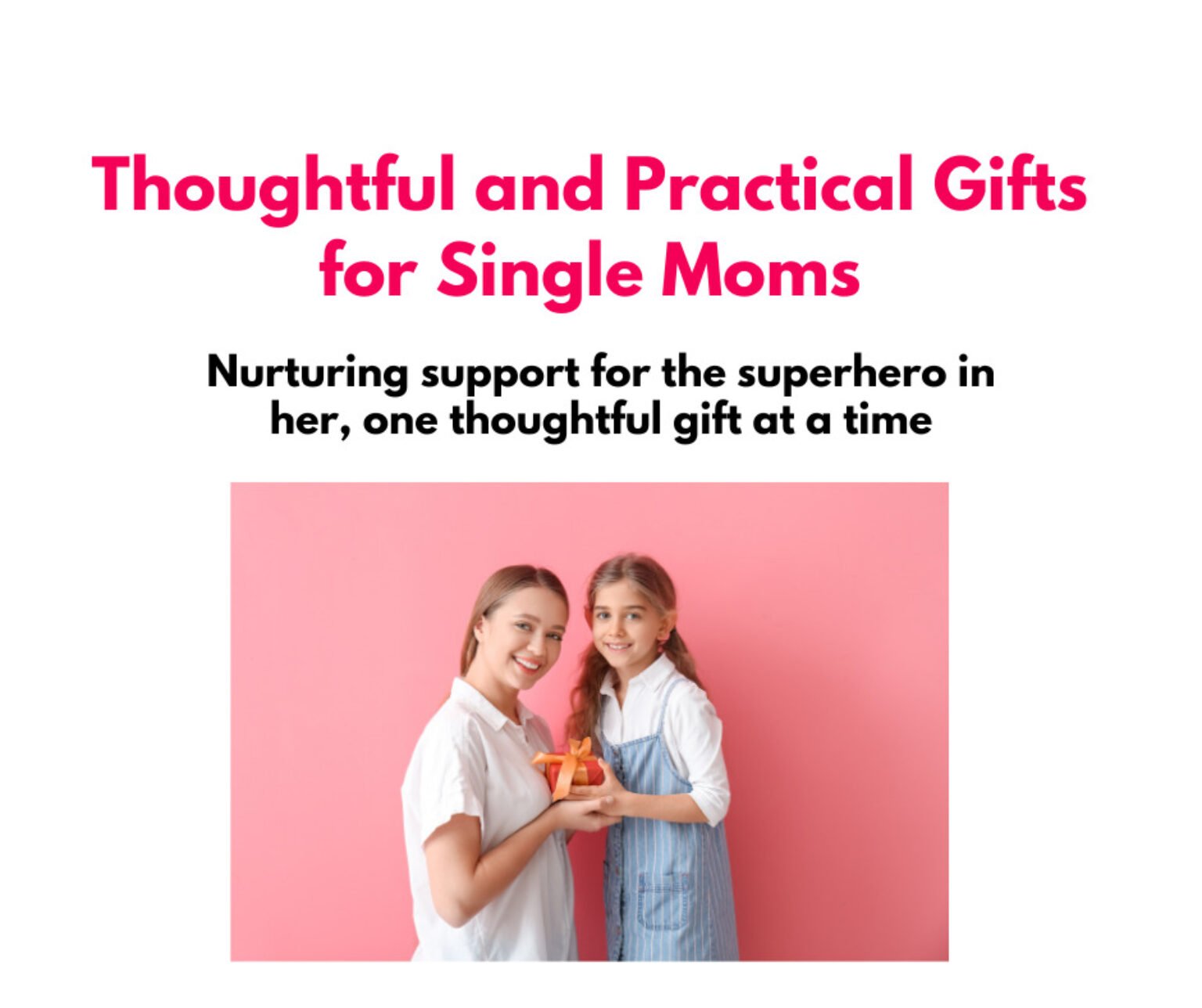 Top 20 Thoughtful and Practical Gifts for Single Moms - Perfect for Any ...