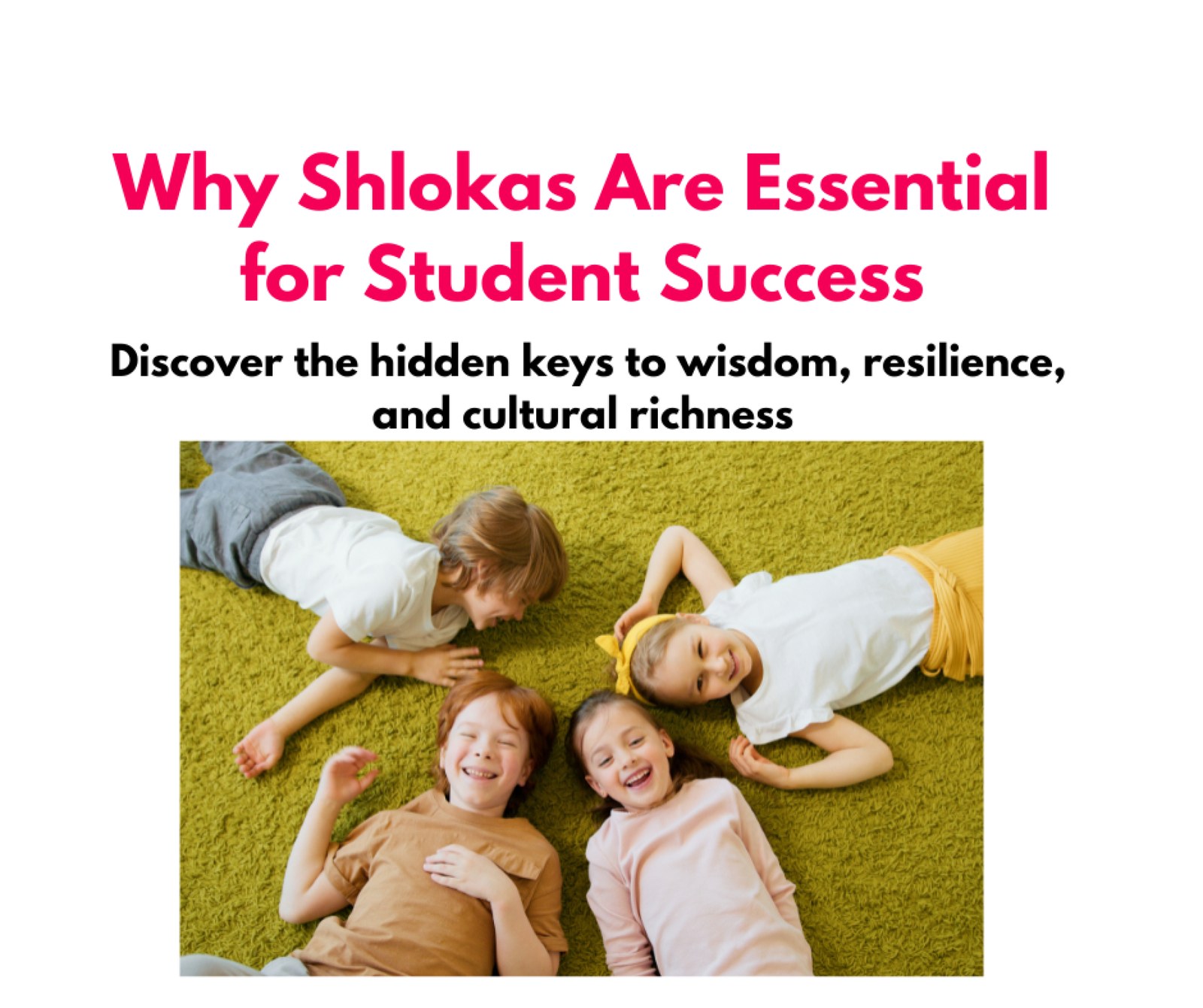 Why Shlokas Are Essential for Student Success - Sharing Our Experiences